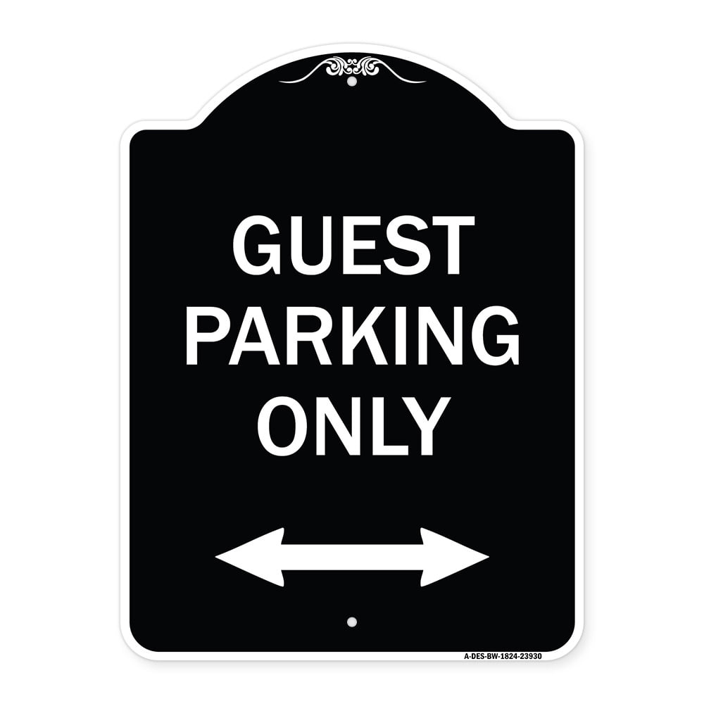 SignMission Designer Series Sign - Guest Parking Only (With ...