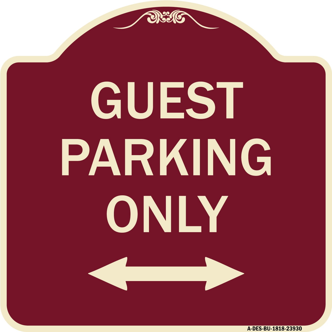 SignMission Designer Series Sign - Guest Parking Only (With ...