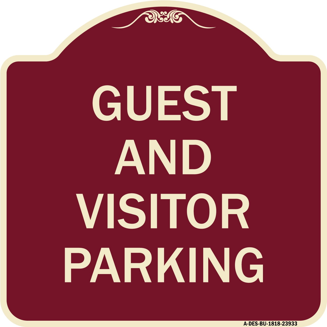 SignMission Designer Series Sign - Guest and Visitor Parking | Burgundy ...