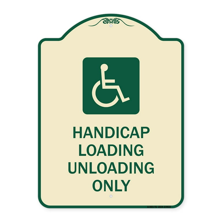 SignMission Designer Series Sign - Handicap Parking - Please Be ...