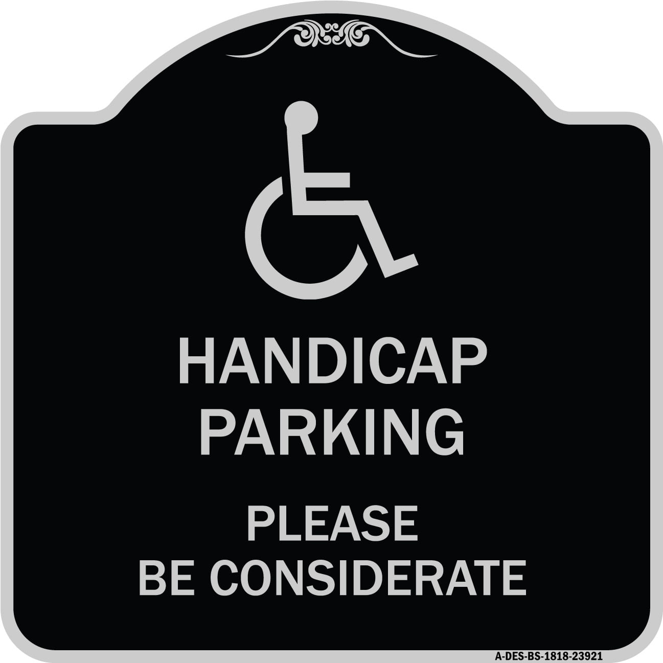 Handicap Sign Black