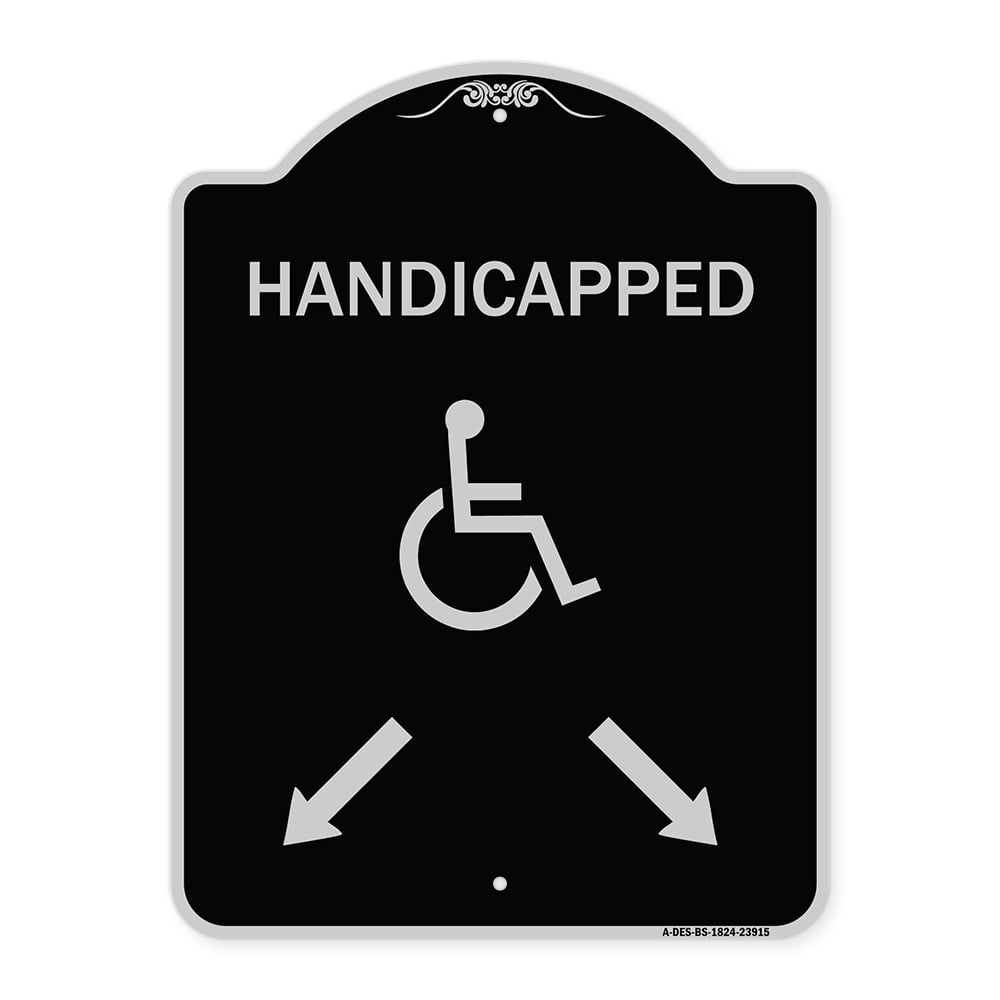 SignMission Designer Series Sign - Handicapped Parking with Double ...