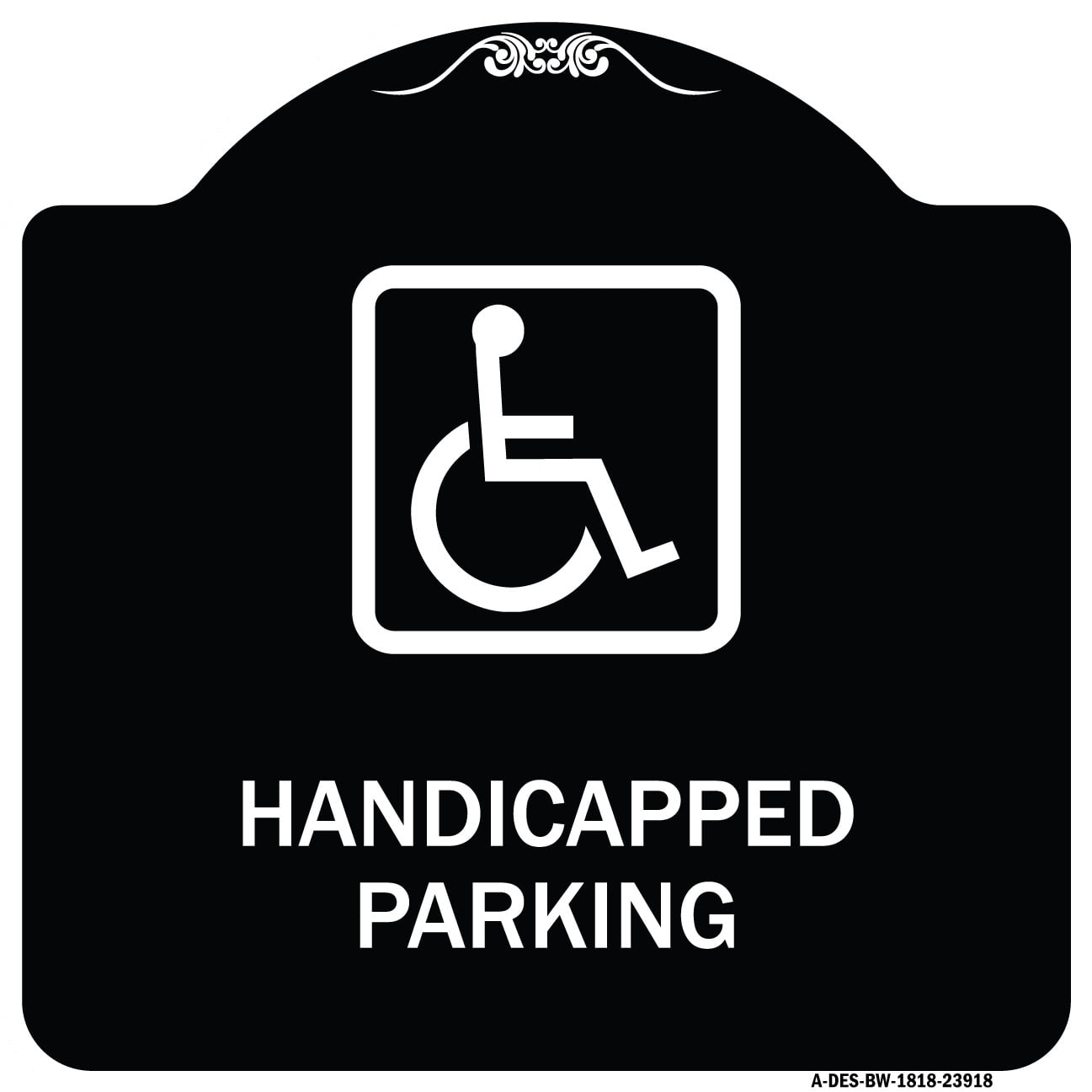SignMission Designer Series Sign - Handicapped Parking (Handicapped ...