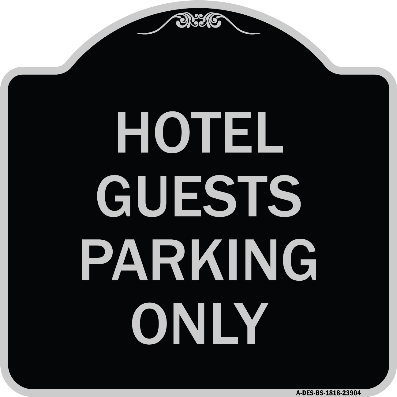 SignMission Designer Series Sign - Hotel Guest Parking Only | Black ...