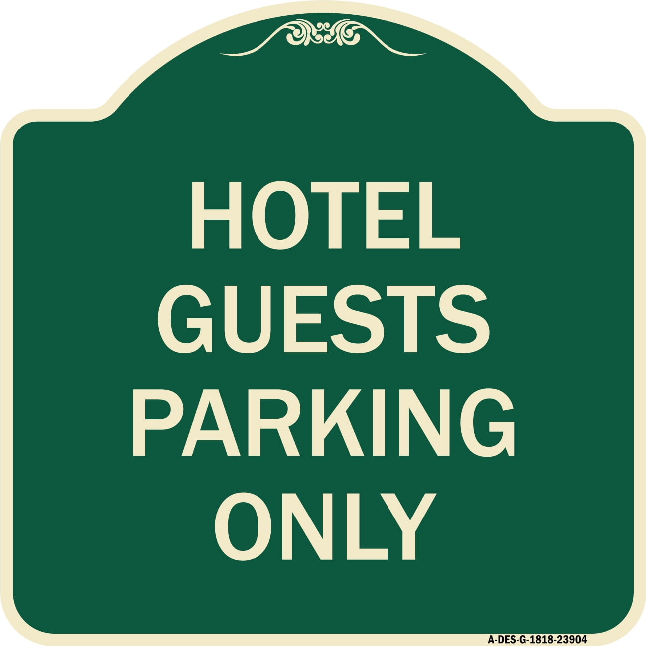 SignMission Designer Series Sign - Hotel Guest Parking Only | Green ...