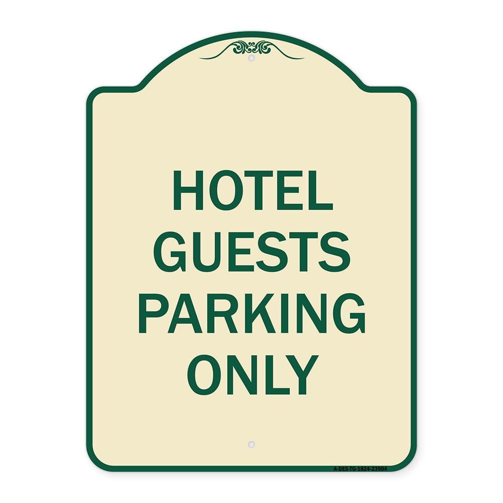 SignMission Designer Series Sign - Hotel Guest Parking Only | Tan ...