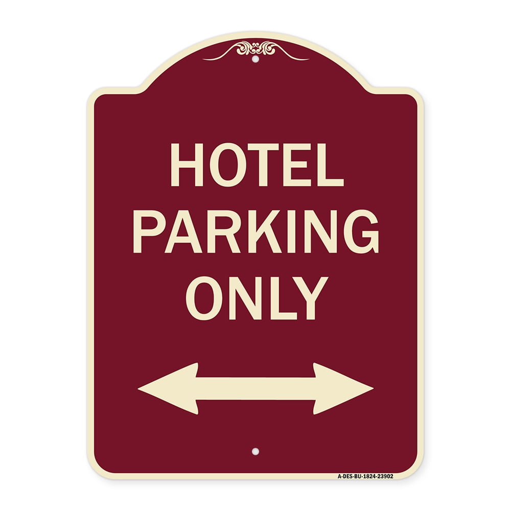 SignMission Designer Series Sign - Hotel Parking Only (With ...