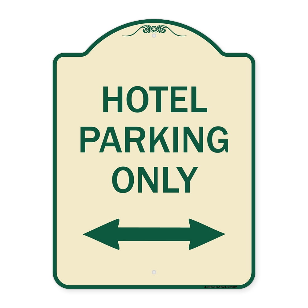SignMission Designer Series Sign - Hotel Parking Only (With ...