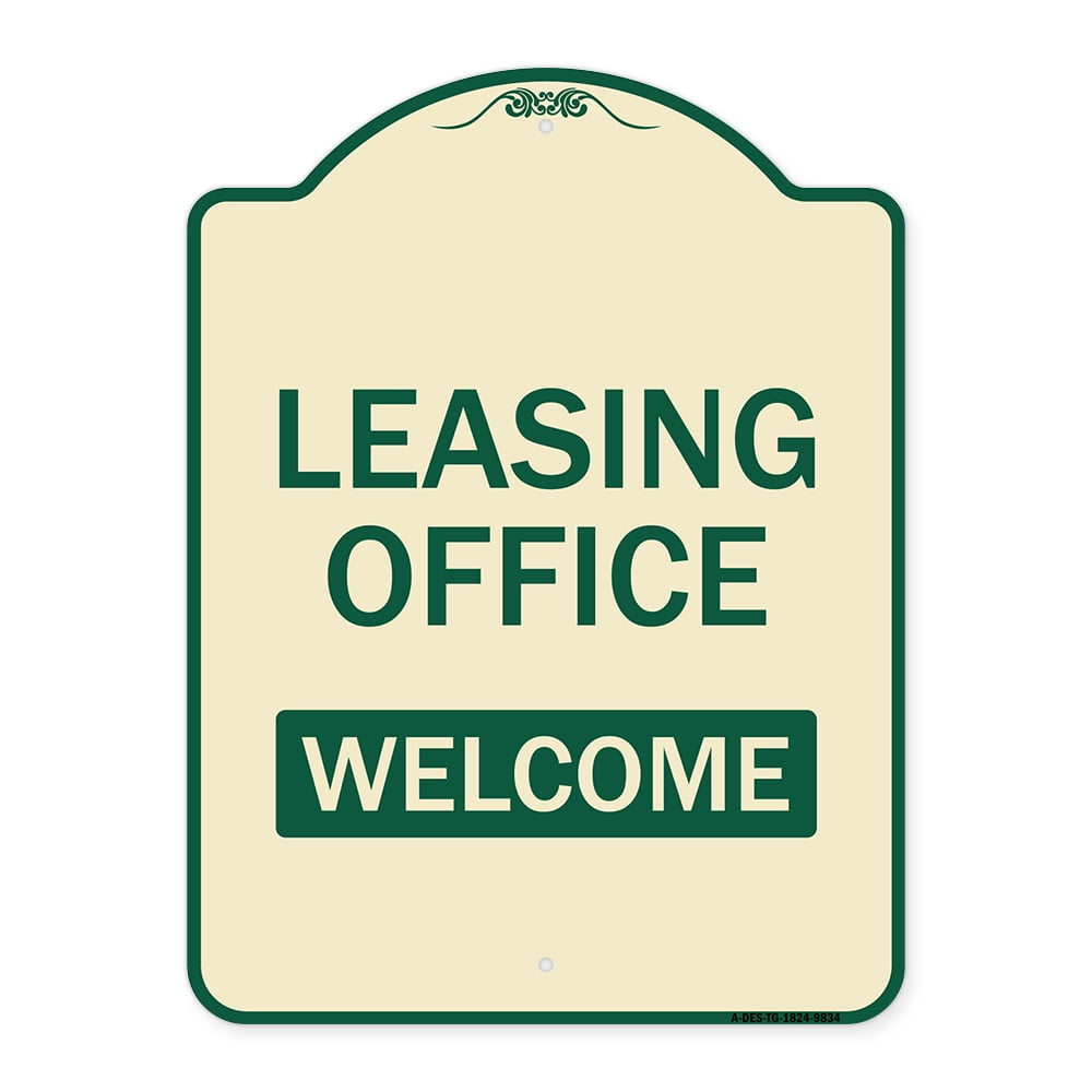 SignMission Designer Series Sign - Leasing Office, Welcome | Tan ...