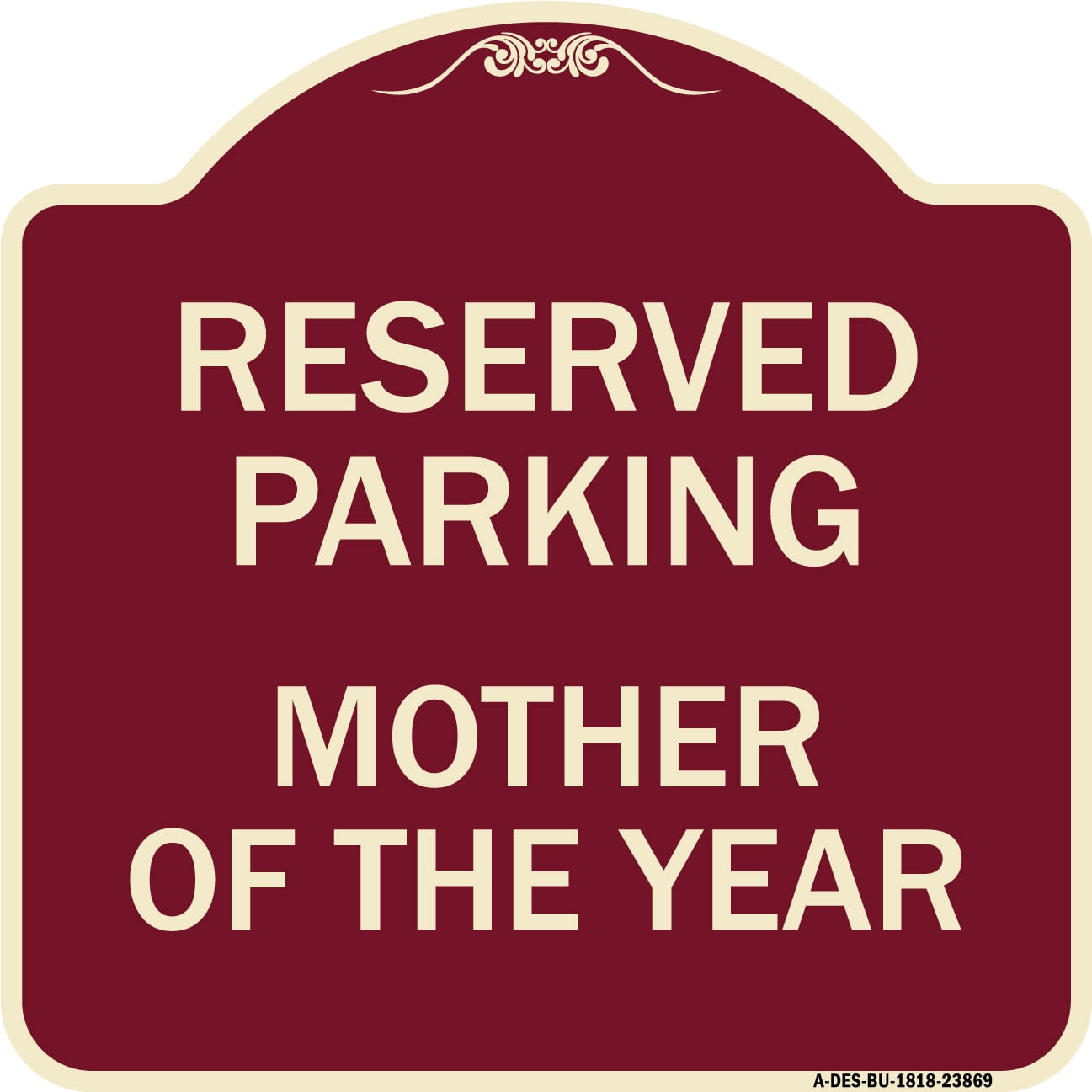 SignMission Designer Series Sign - Mother of the Year | Burgundy 18" X ...