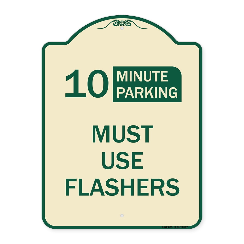 SignMission Designer Series Sign - Must Use Flashers (Choose Your Limit ...