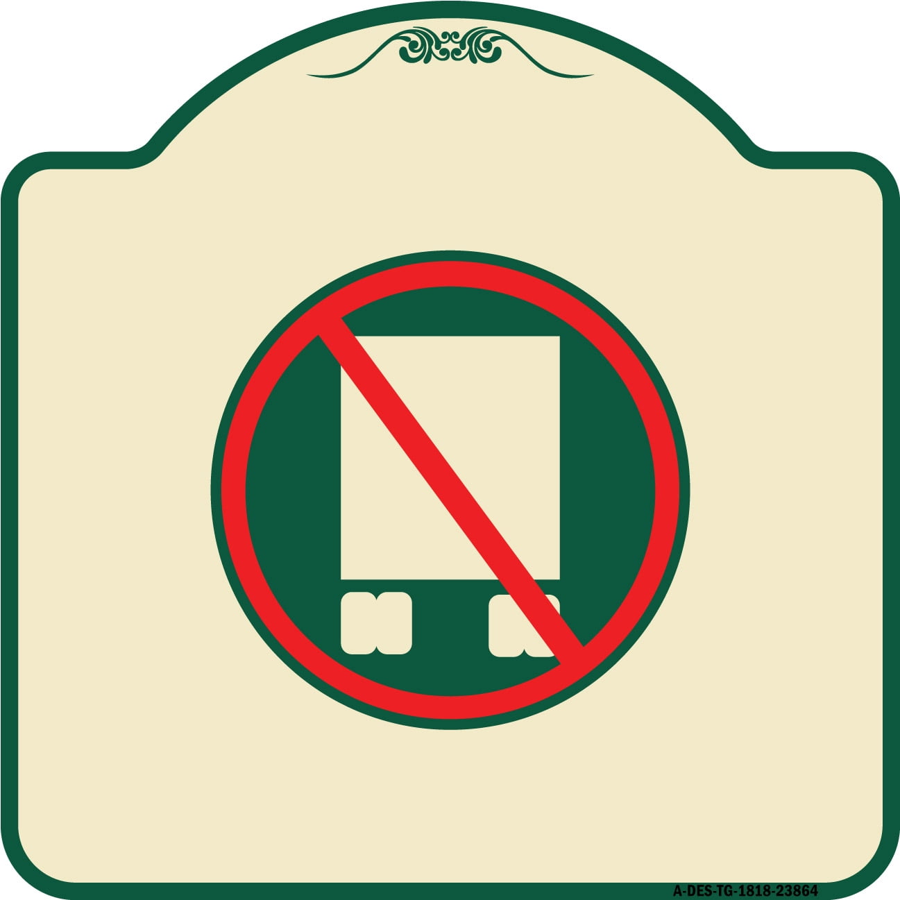 SignMission Designer Series Sign - National Network Prohibited | Tan ...