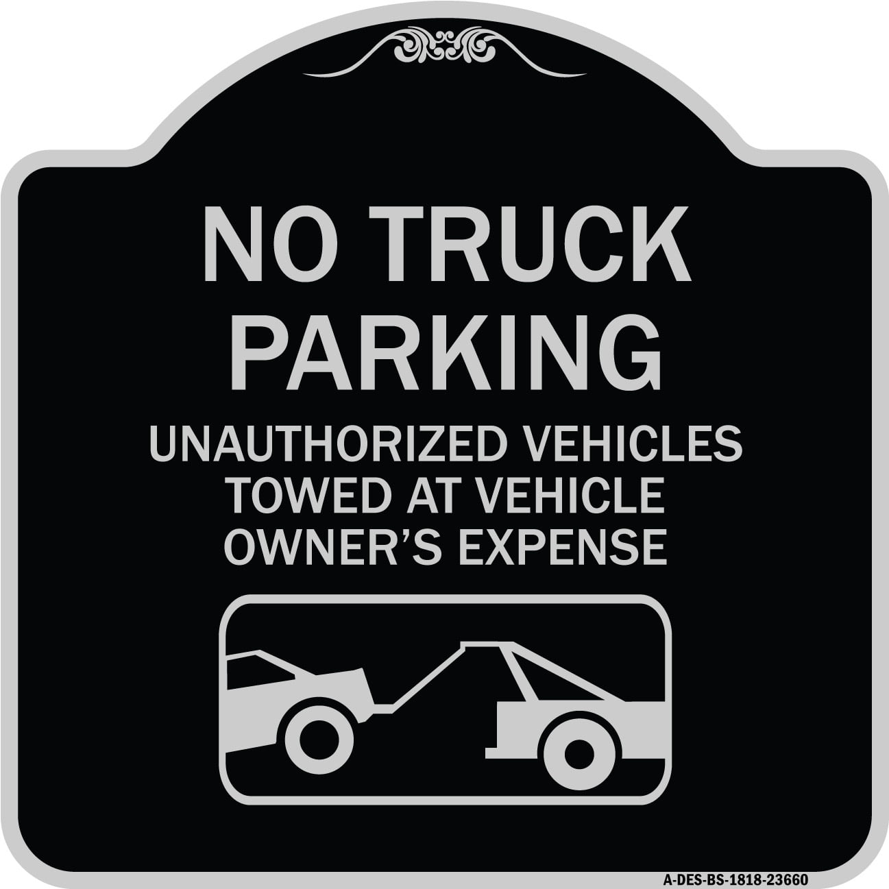 SignMission Designer Series Sign - No Parking Sign No Truck Parking ...
