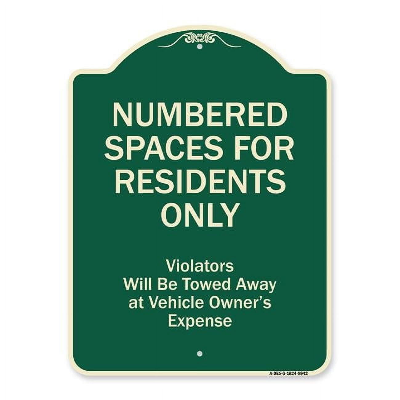 SignMission A-DES-G-1824-9942 18 x 24 in. Designer Series Sign ...