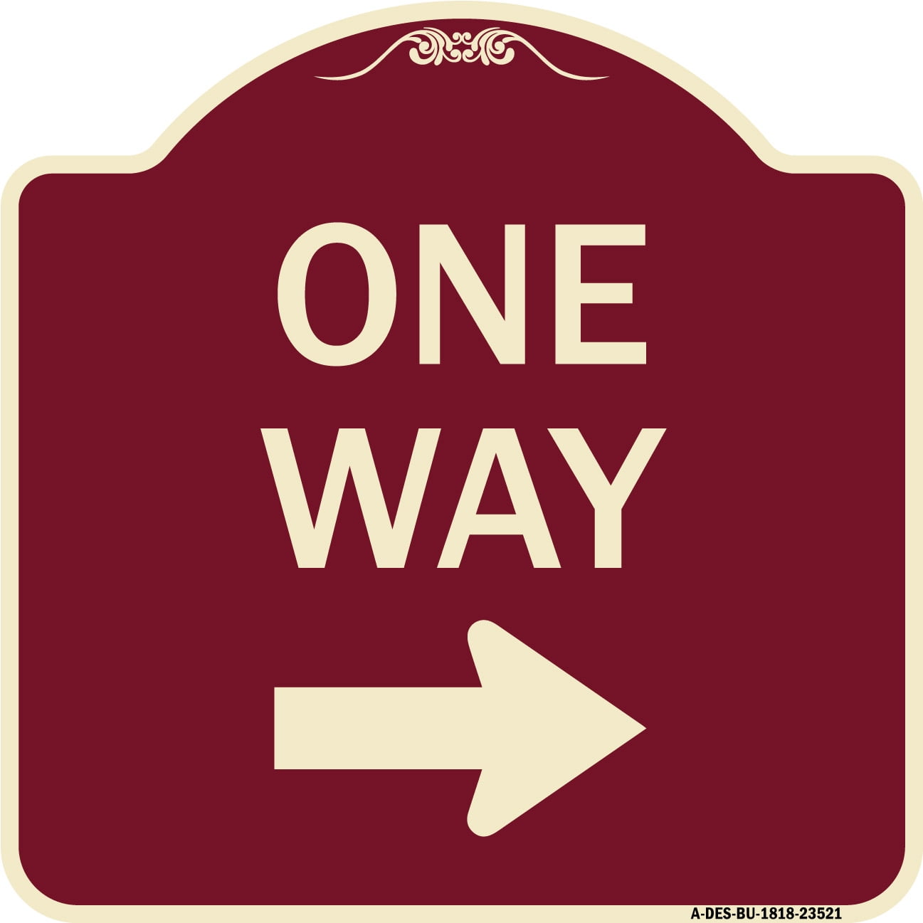 SignMission Designer Series Sign - One Way Sign (Right Arrow ...
