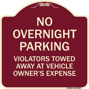 SignMission Designer Series Sign - Tenant Parking Only Display Permit ...