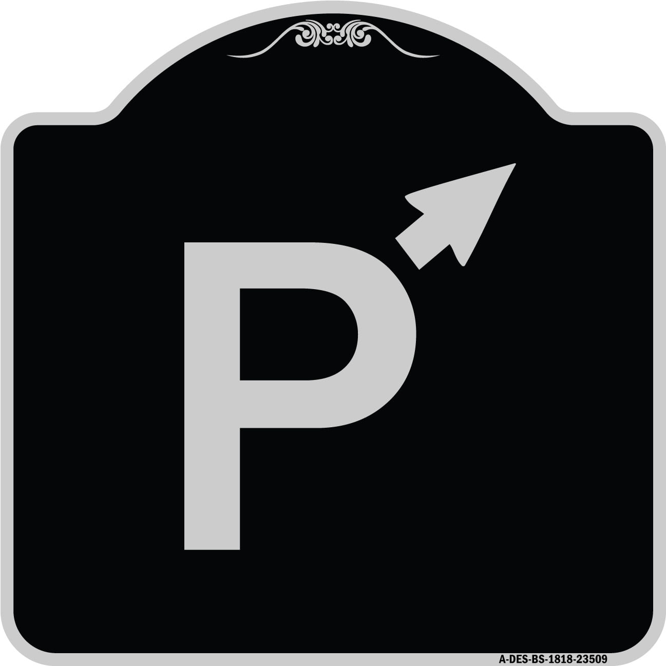 SignMission Designer Series Sign - P Symbol (With Up Arrow Pointing ...