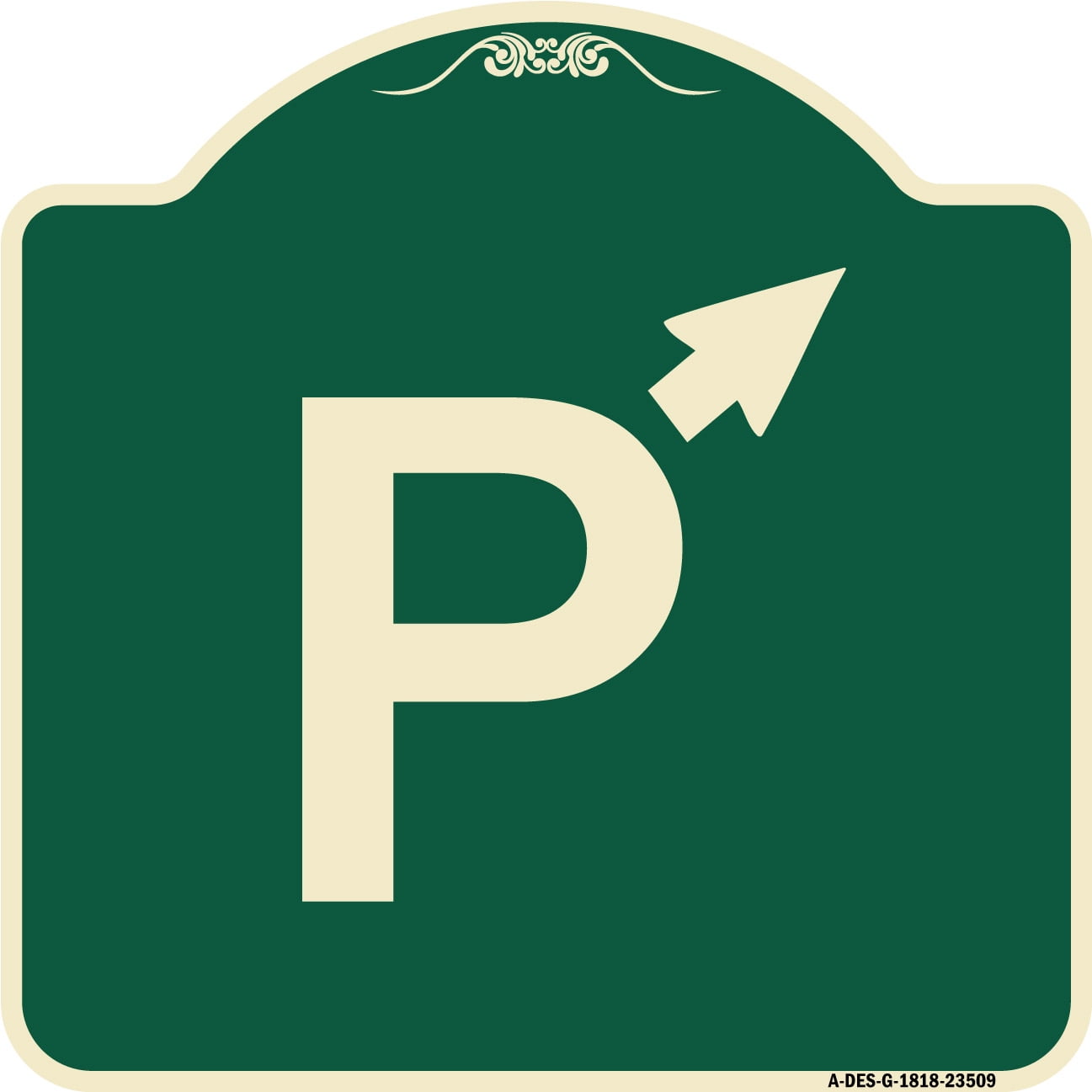 SignMission Designer Series Sign - P Symbol (With Up Arrow Pointing ...