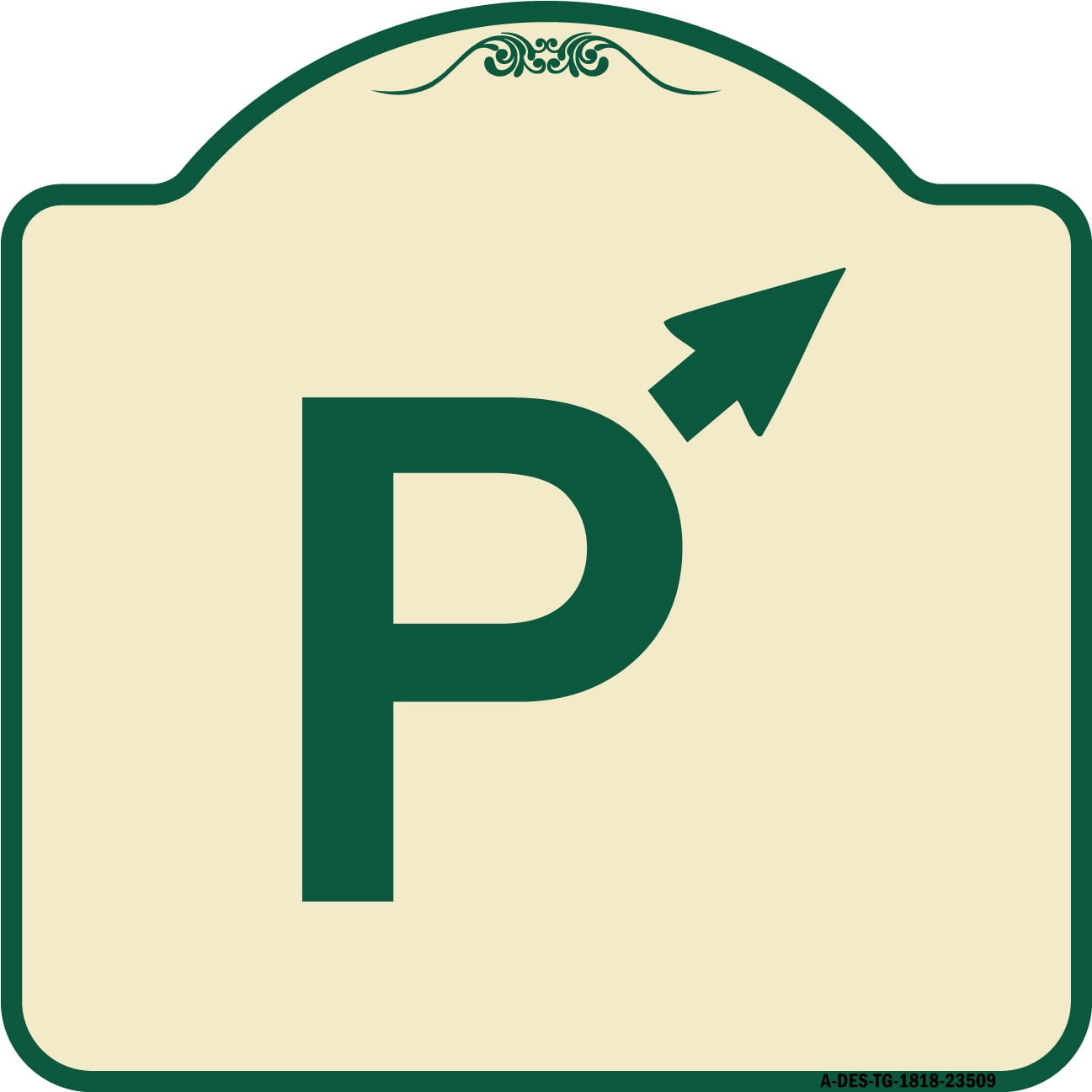 SignMission Designer Series Sign - P Symbol (With Up Arrow Pointing ...