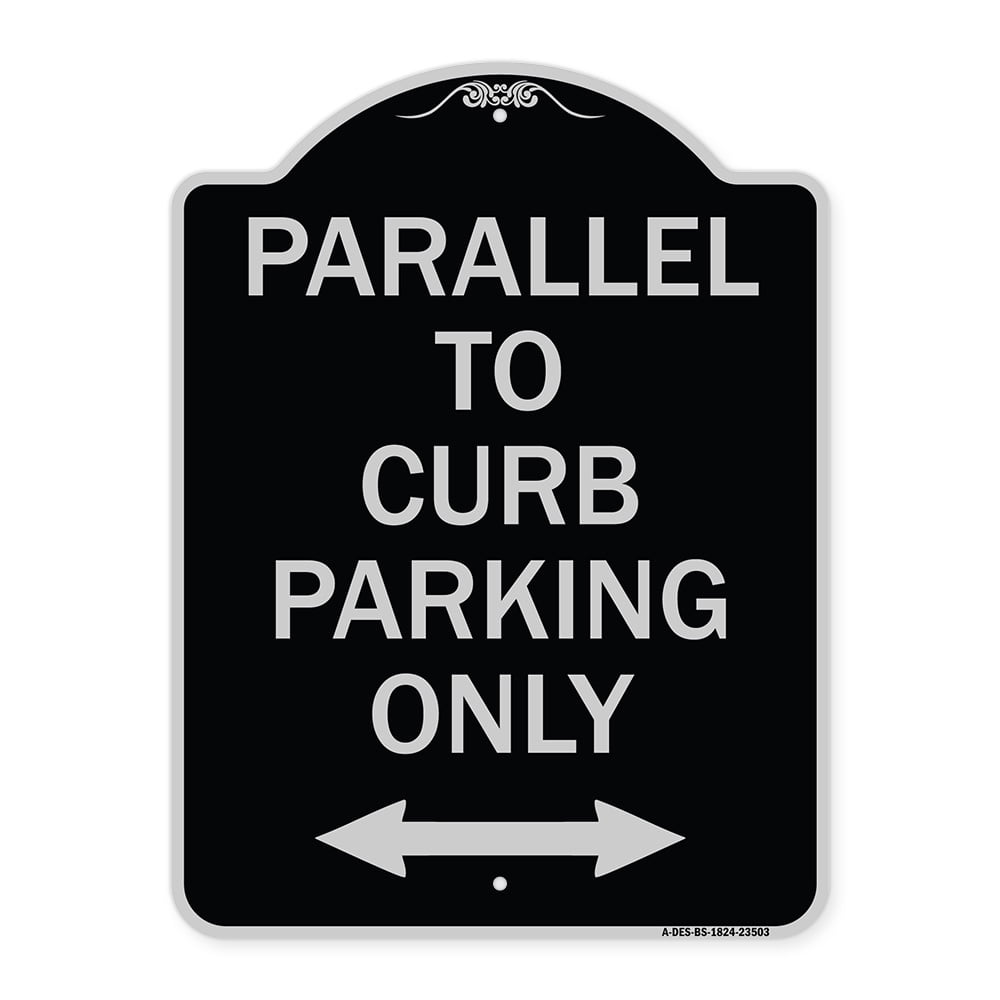 SignMission Designer Series Sign - Parallel to Curb Parking Only with ...