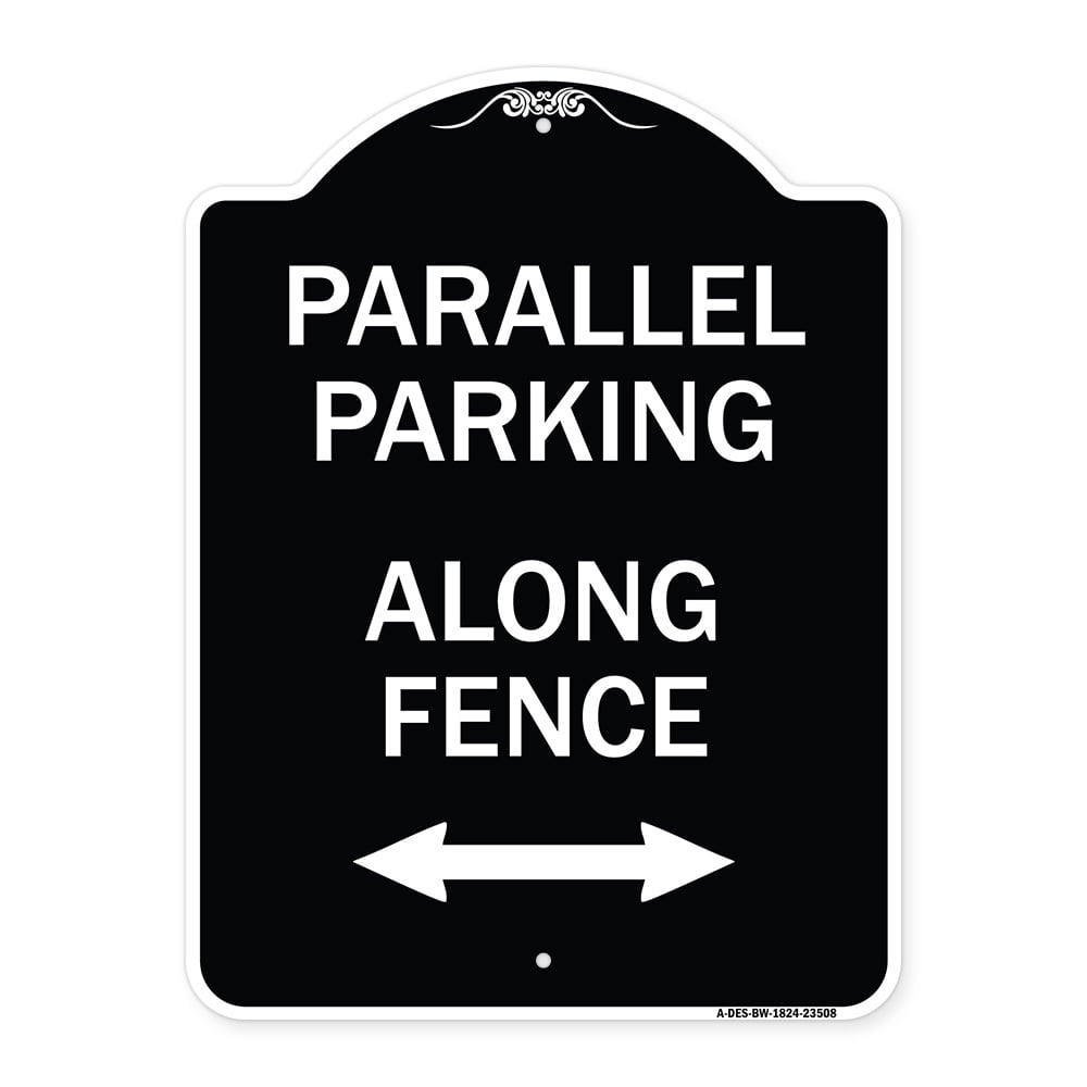 SignMission Designer Series Sign - Parallel Parking - Along Fence (With ...
