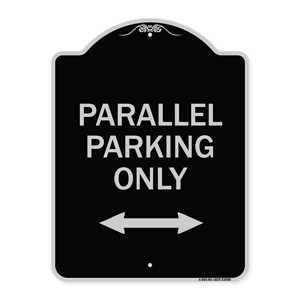 SignMission Designer Series Sign - Parallel Parking Only with ...