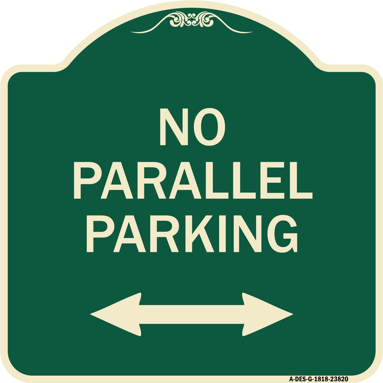 SignMission Designer Series Sign - No Parallel Parking with ...