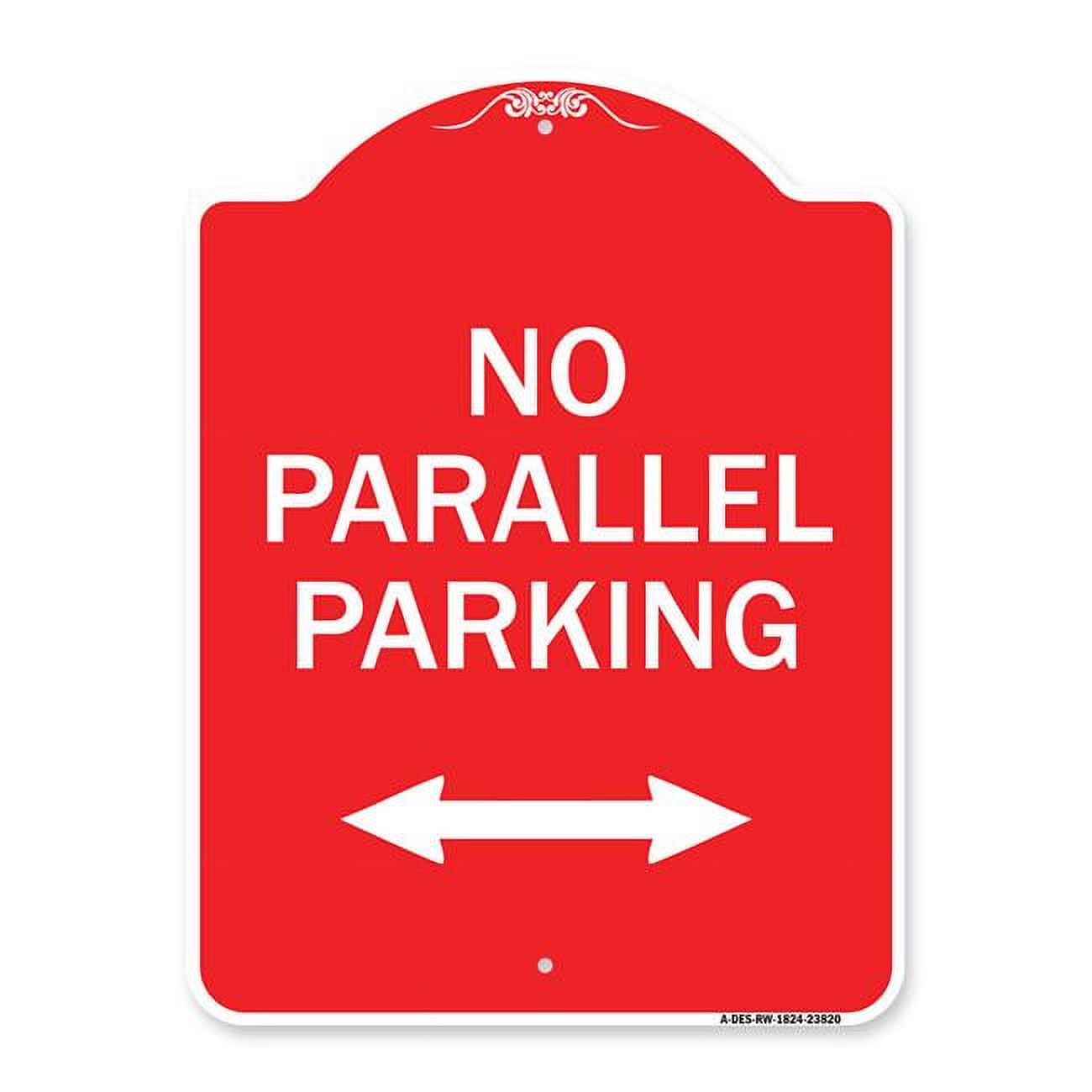 SignMission Designer Series Sign - No Parallel Parking with ...