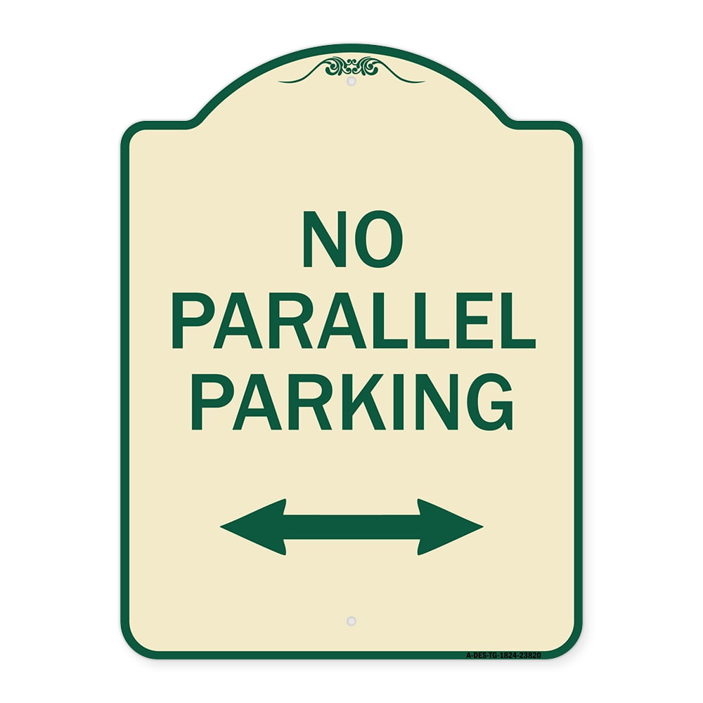 SignMission Designer Series Sign - No Parallel Parking with ...