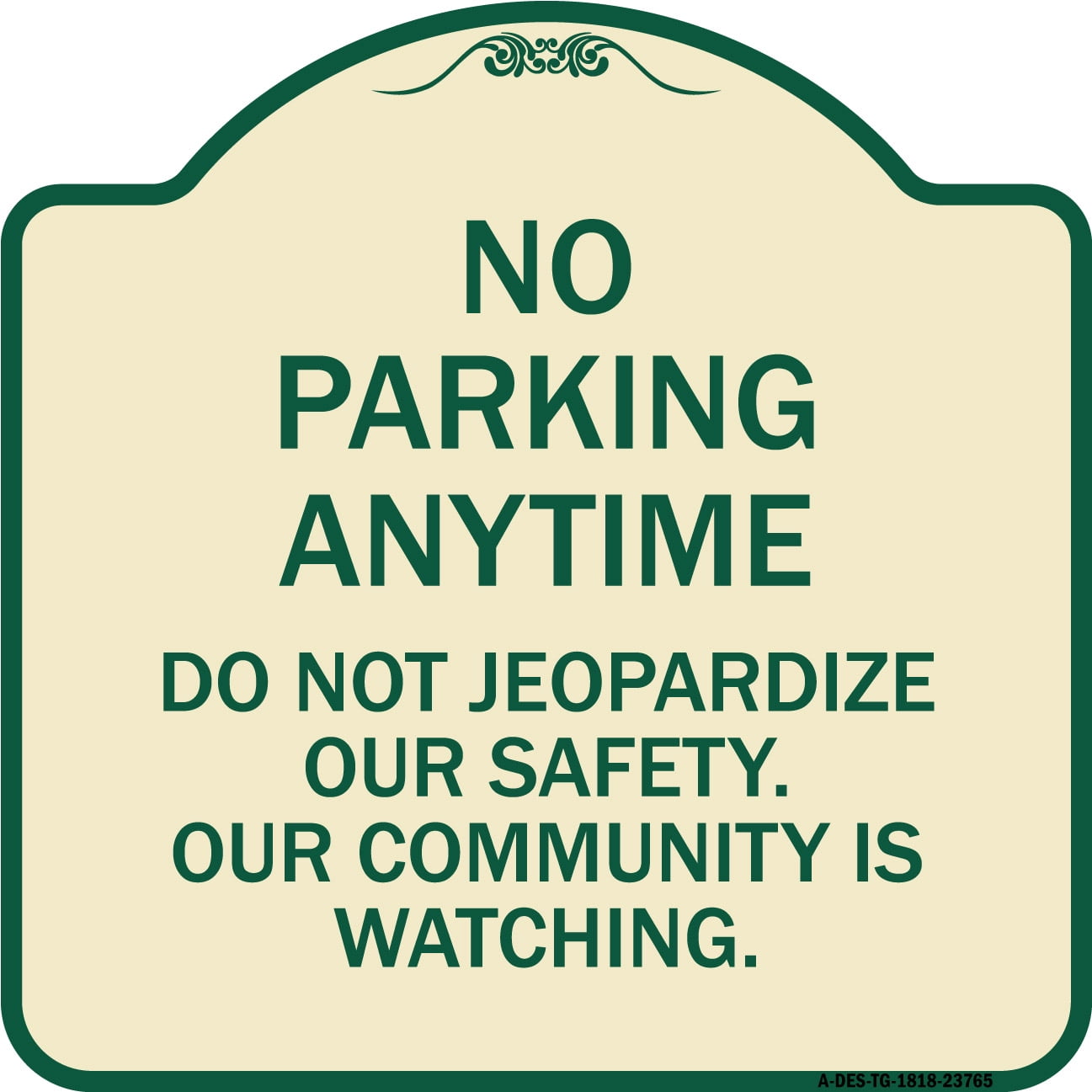 SignMission Designer Series Sign - No Parking Anytime - Do Not ...