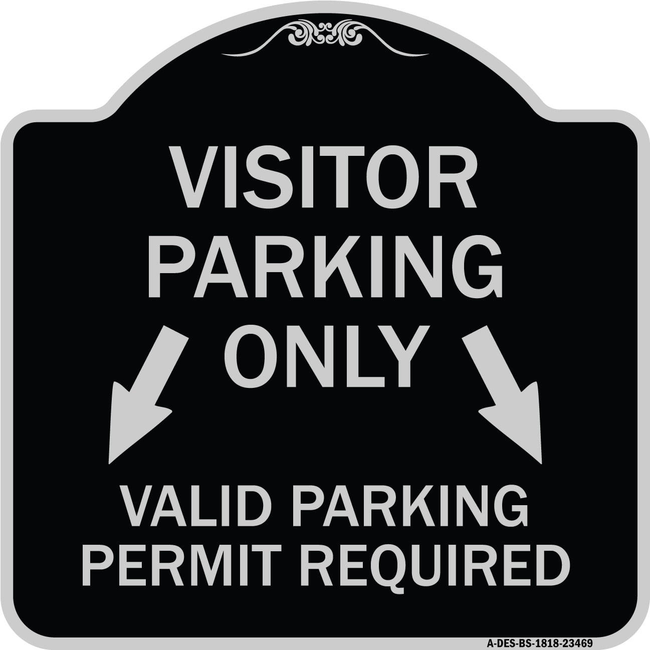 SignMission Designer Series Sign - Parking Area Sign Visitors Parking ...