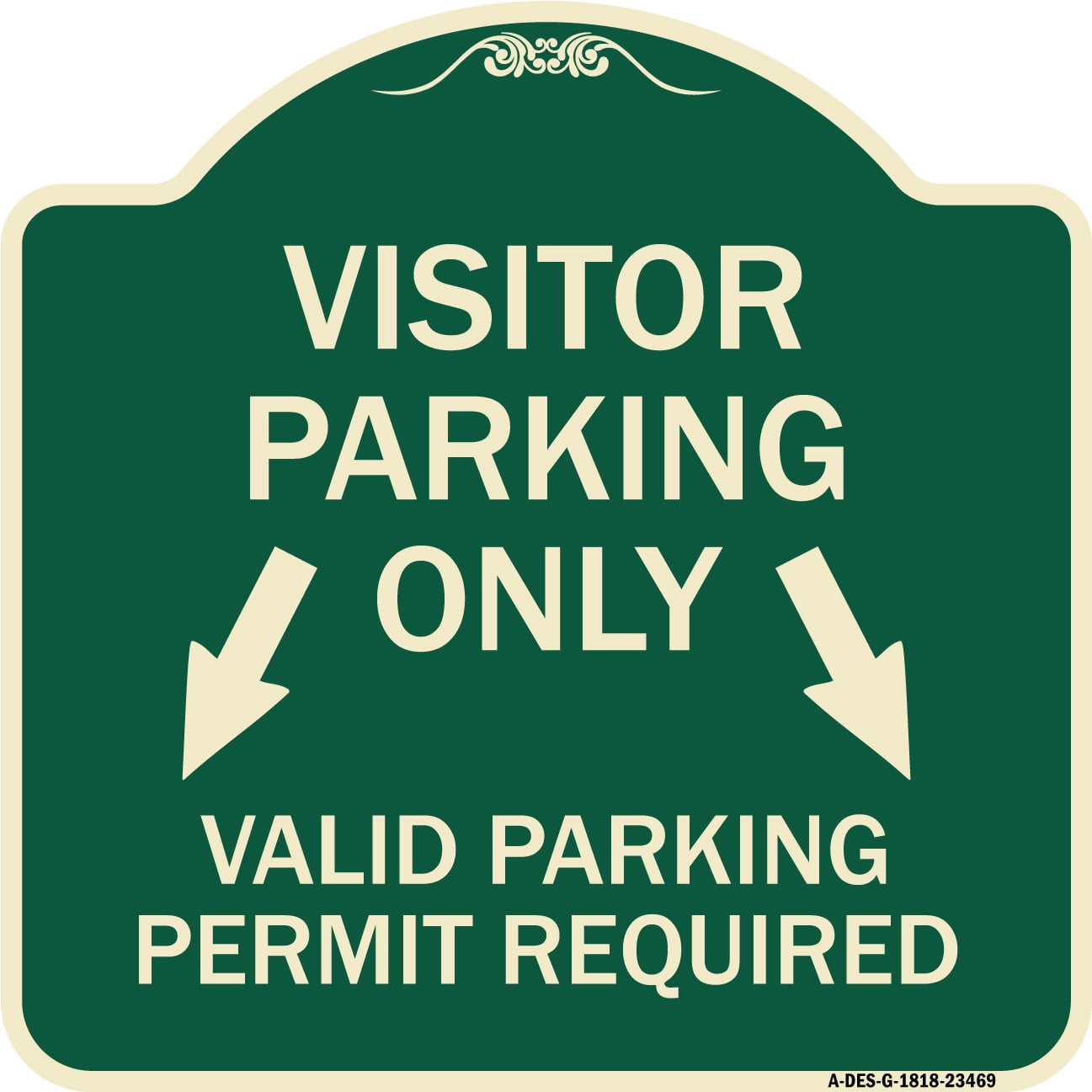 SignMission Designer Series Sign - Parking Area Sign Visitors Parking ...