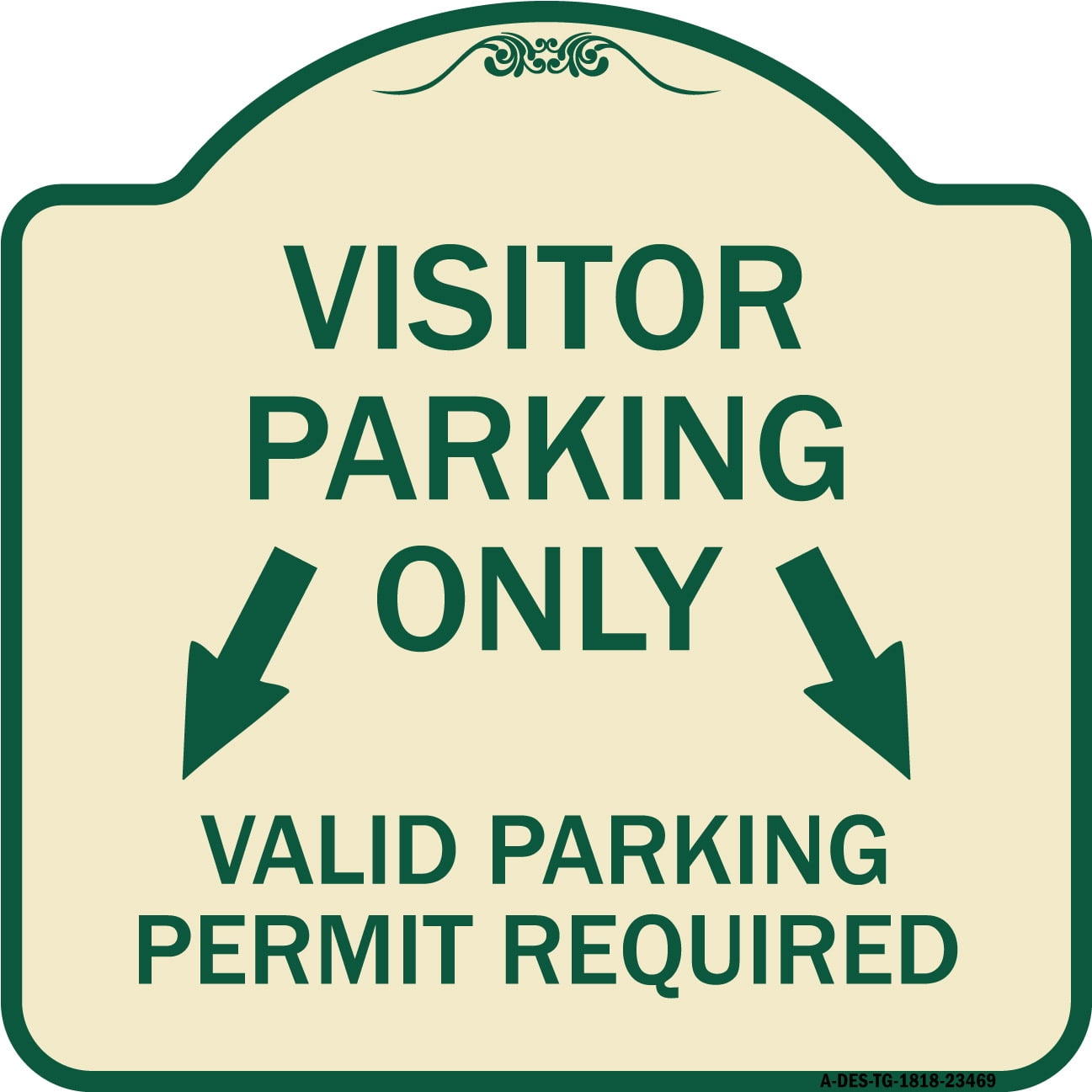 SignMission Designer Series Sign - Parking Area Sign Visitors Parking ...