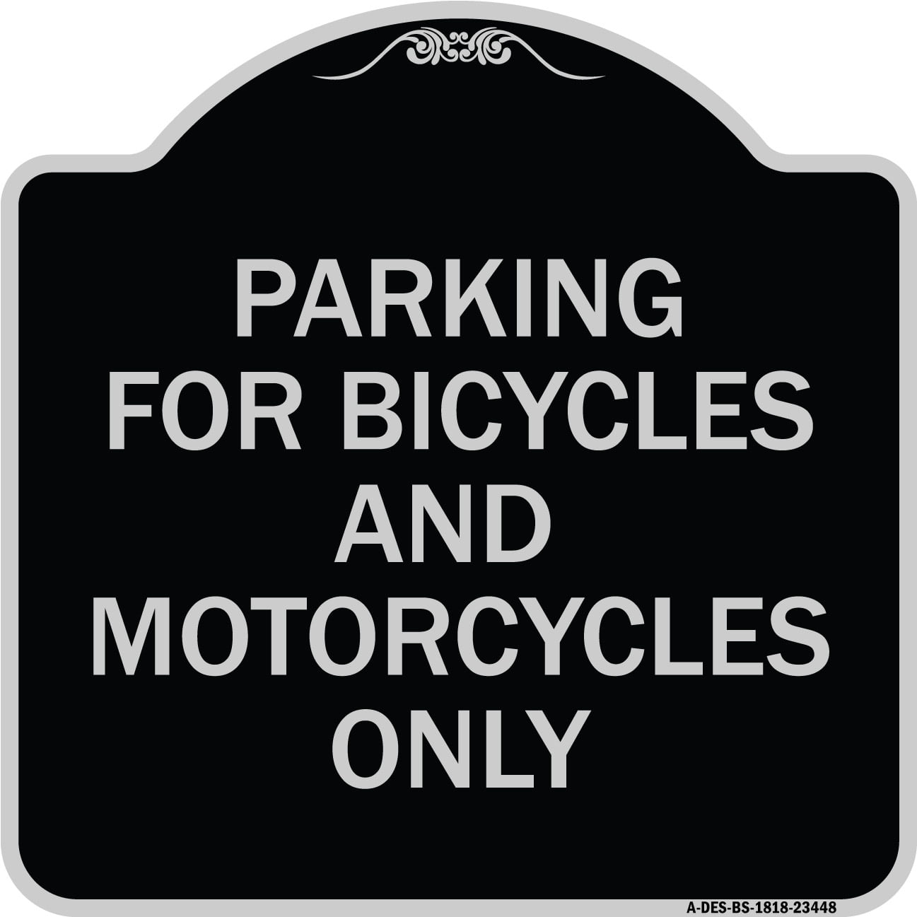 SignMission Designer Series Sign - Parking for Bicycles and Motorcycles ...
