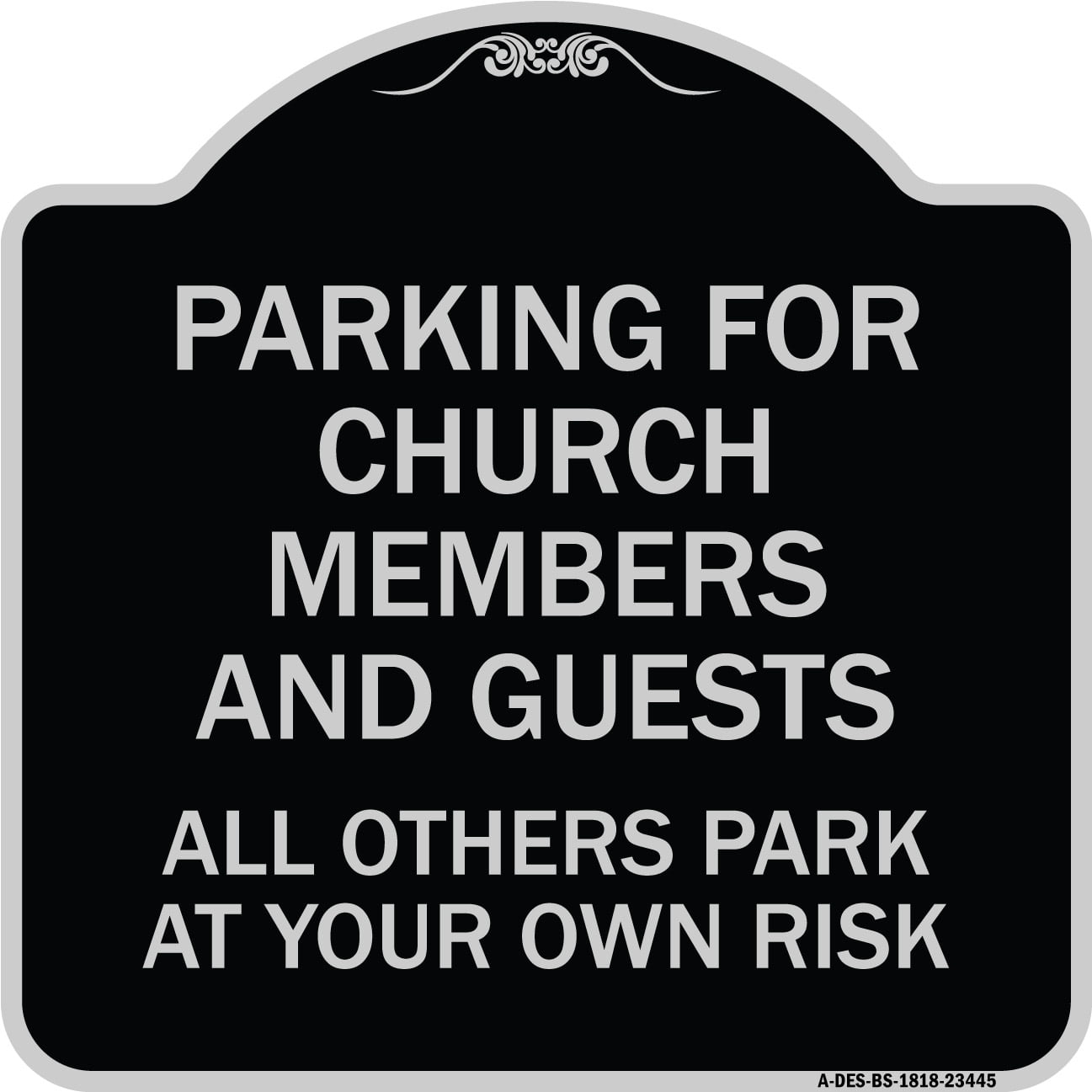 SignMission Designer Series Sign - Parking for Church Members and ...