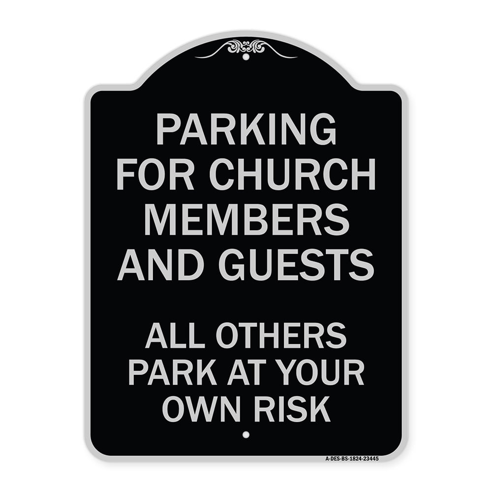 SignMission Designer Series Sign - Parking for Church Members and ...