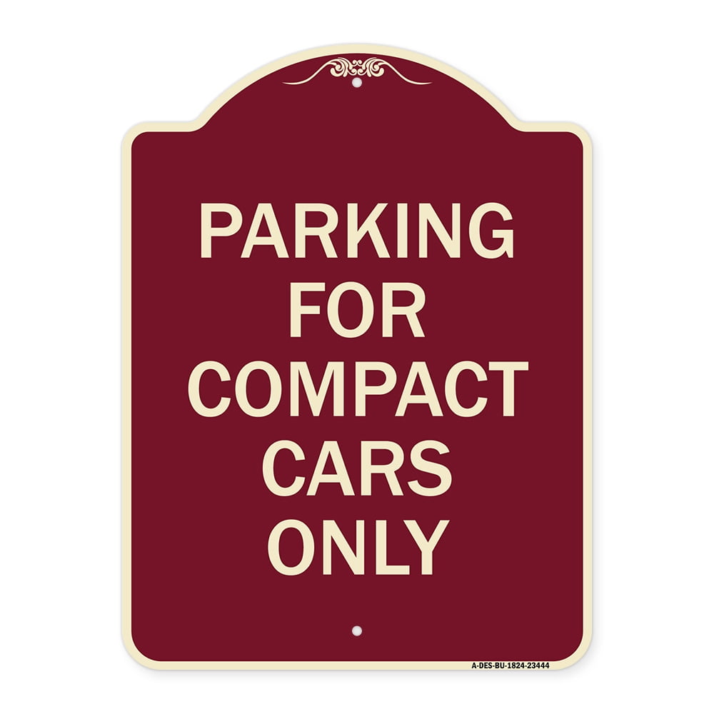 SignMission Designer Series Sign - Parking for Compact Cars Only ...