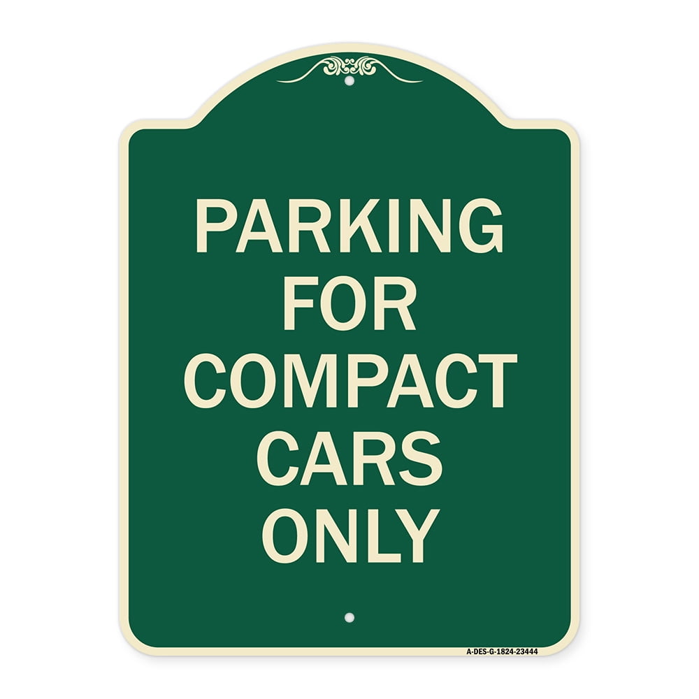 SignMission Designer Series Sign - Parking for Compact Cars Only ...