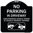 SignMission Designer Series Sign - No Parking in Driveway Unauthorized ...