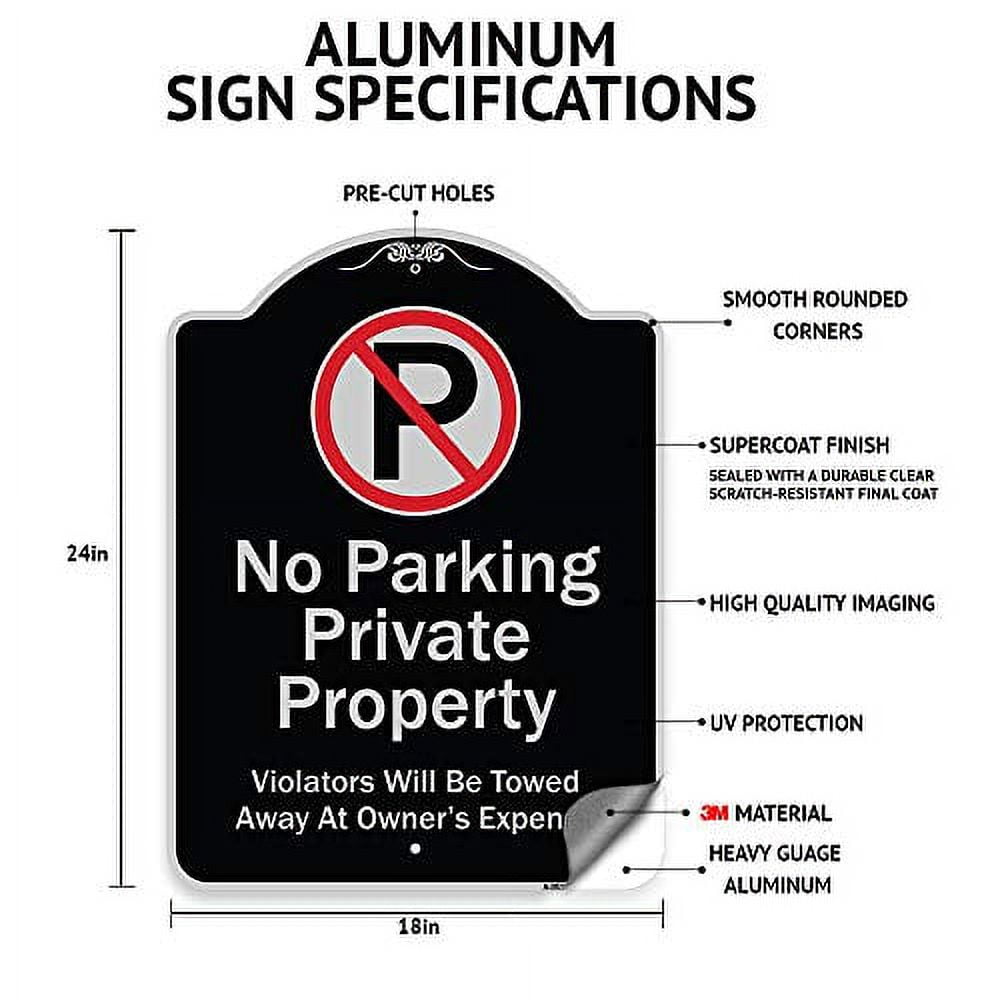 SignMission Designer Series Sign - No Parking, Drop-Off and Pick-up ...