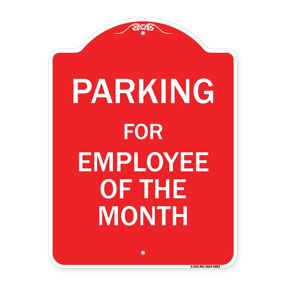SignMission Designer Series Sign - Parking For Employee Of The Month ...
