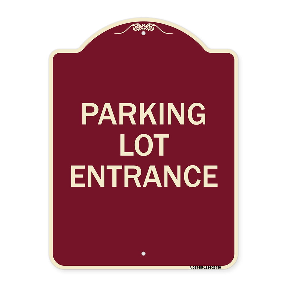 SignMission Designer Series Sign - Parking Entrance Sign Parking Lot ...
