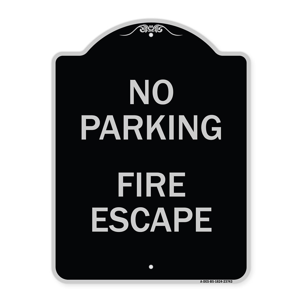 SignMission Designer Series Sign - No Parking Fire Hydrant (With ...