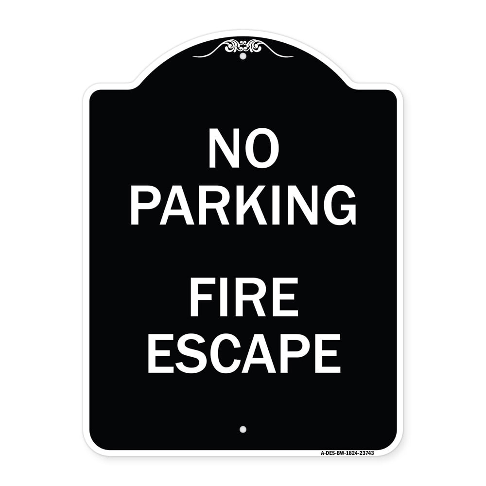 SignMission Designer Series Sign - No Parking Fire Hydrant (With ...