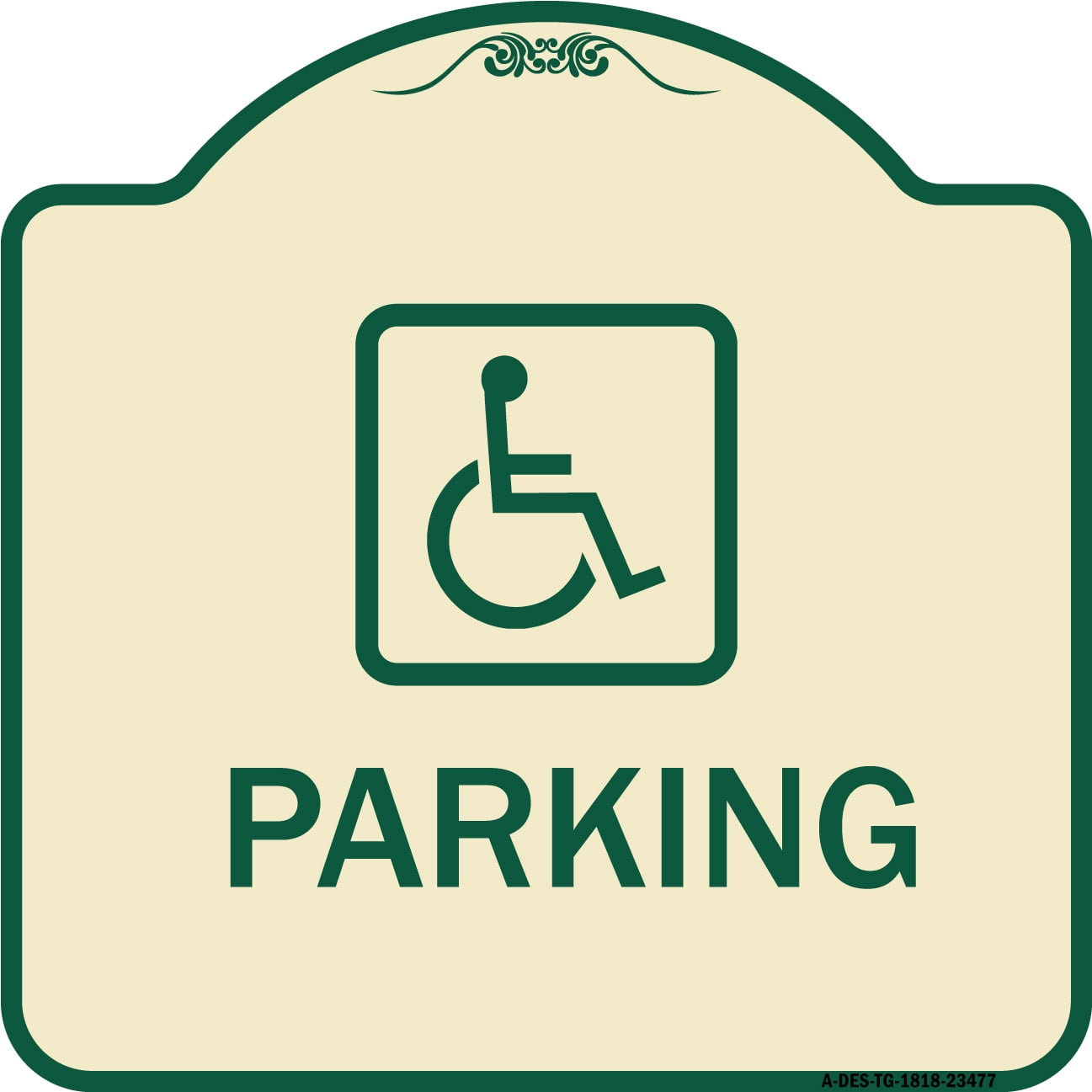 SignMission Designer Series Sign - Parking (Handicapped Symbol) | Tan ...