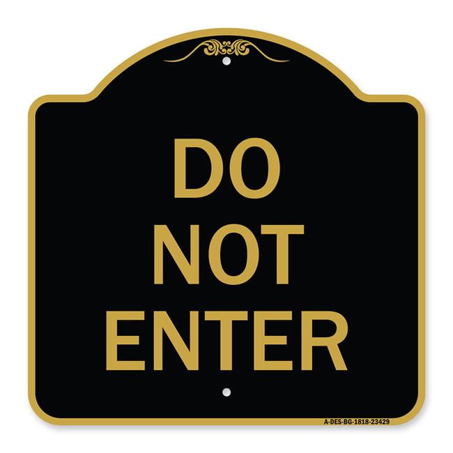 SignMission Designer Series Sign - Parking Lot Sign Do Not Enter ...