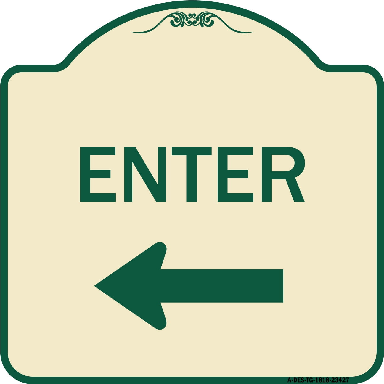 SignMission Designer Series Sign - Parking Lot Sign Enter Sign (Left ...