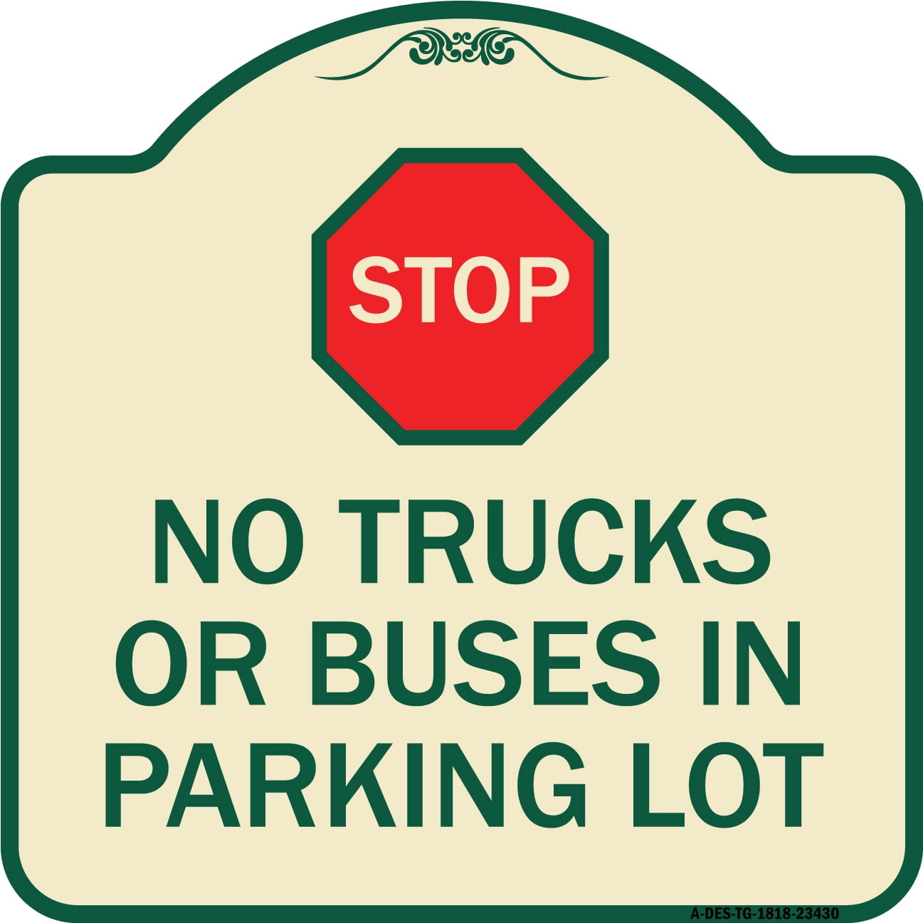 SignMission Designer Series Sign - Parking Lot Rules Sign Stop - No ...