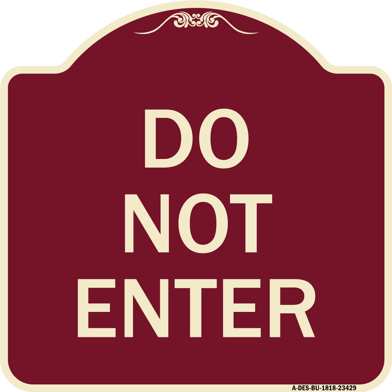 SignMission Designer Series Sign - Parking Lot Sign Do Not Enter ...