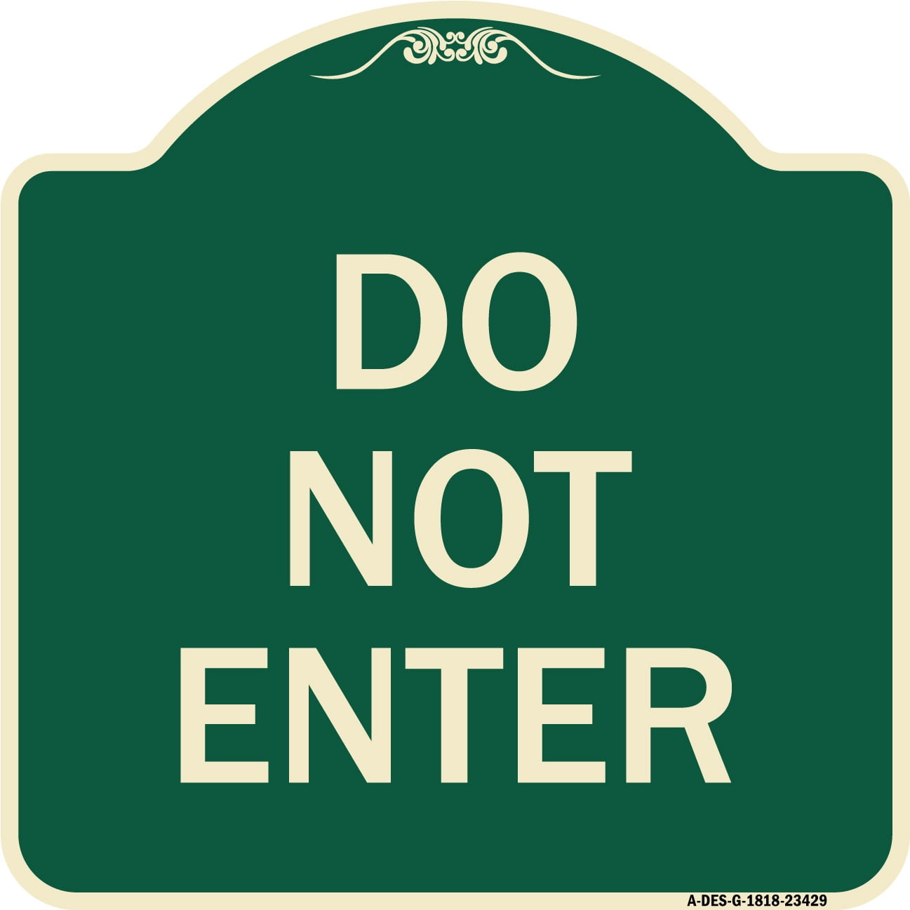 SignMission Designer Series Sign - Parking Lot Sign Do Not Enter ...